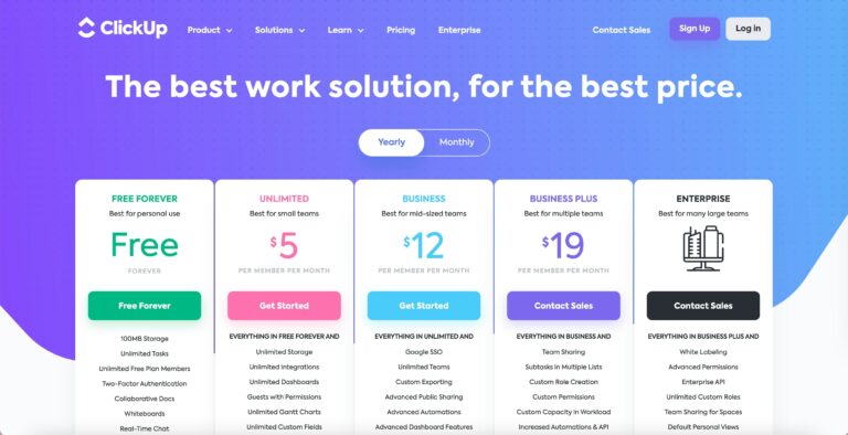 ClickUp Pricing & Costs: ClickUp Plans Explained 2023